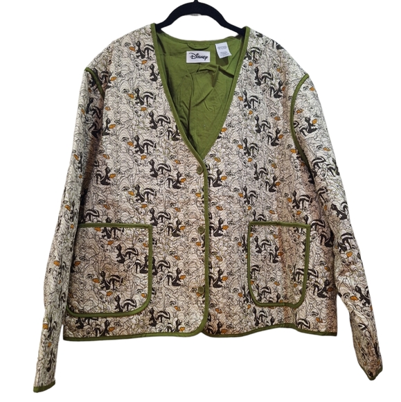 Disney | Jackets & Coats | Disney Parks Bambi Quilted Jacket Vneck ...